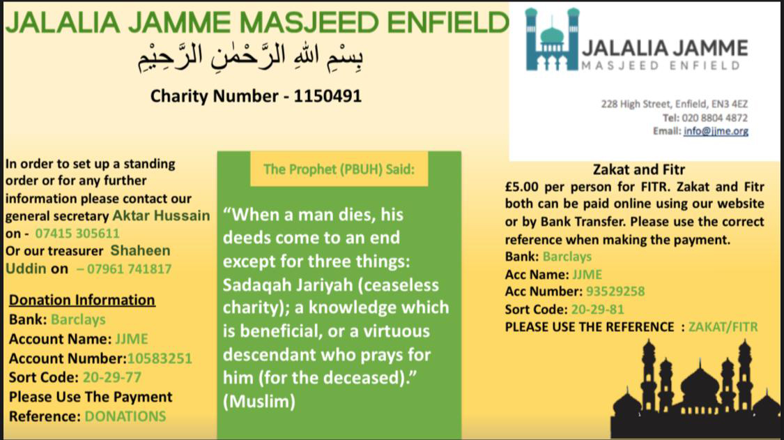 Jalalia Jamme Masjeed – Enfield Mosque